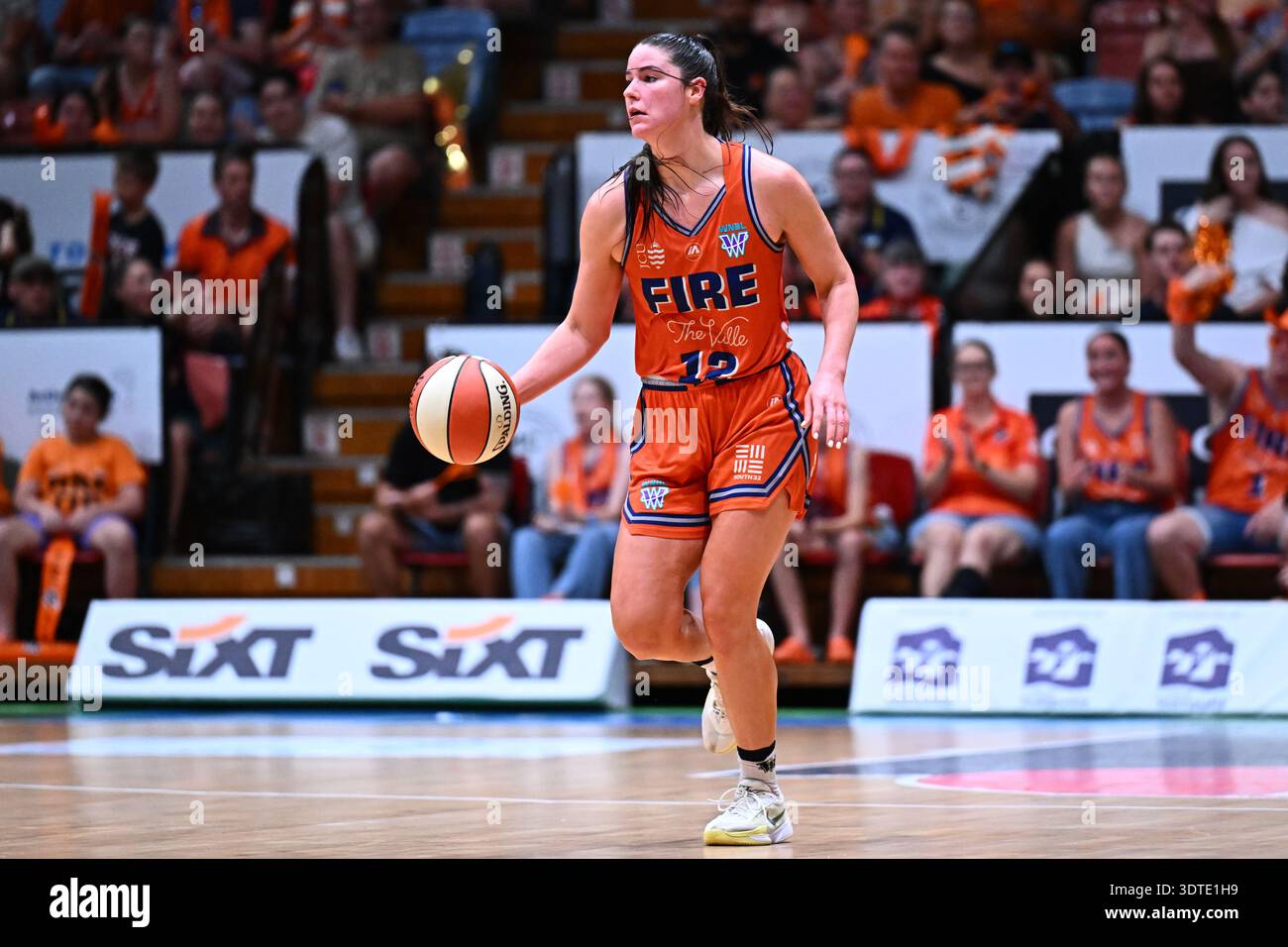 Alex Fowler of Townsville Fire dribbles during the WNBL Finals series ...