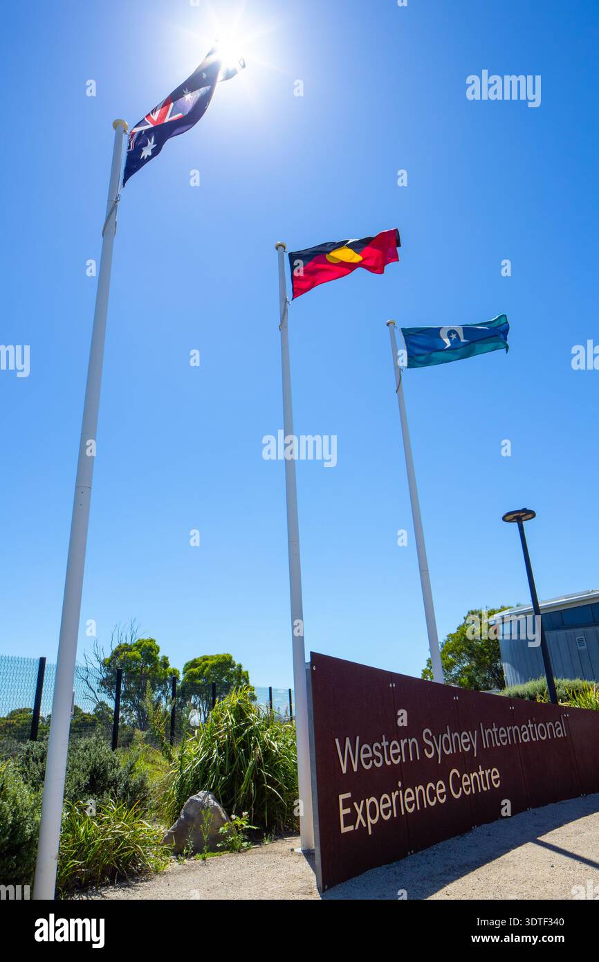The entrance to the 'Experience Centre' at Western Sydney International ...