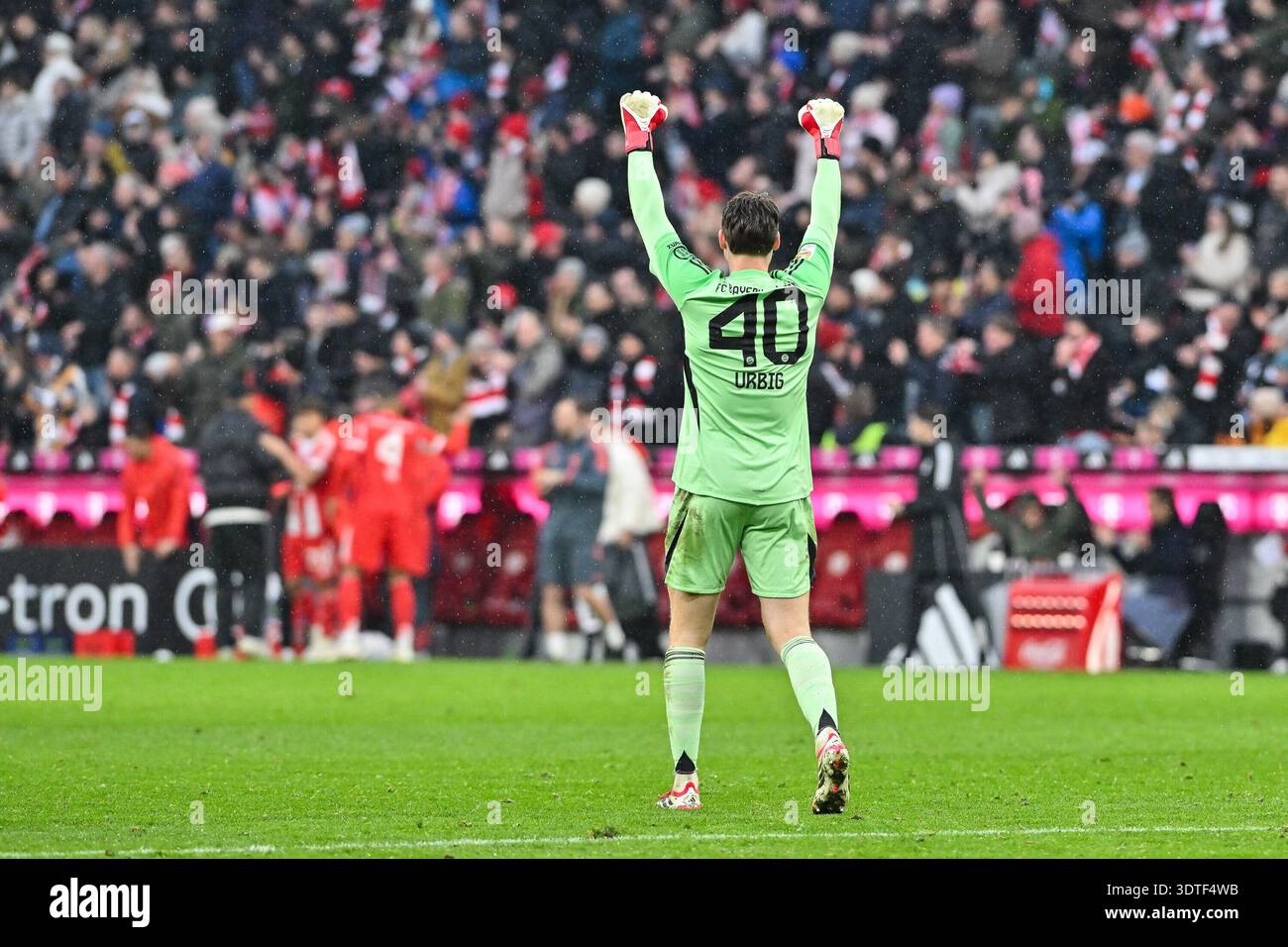 MUNICH, GERMANY - February 21: Jonas Kurt URBIG (FC Bayern Munich 40 ...