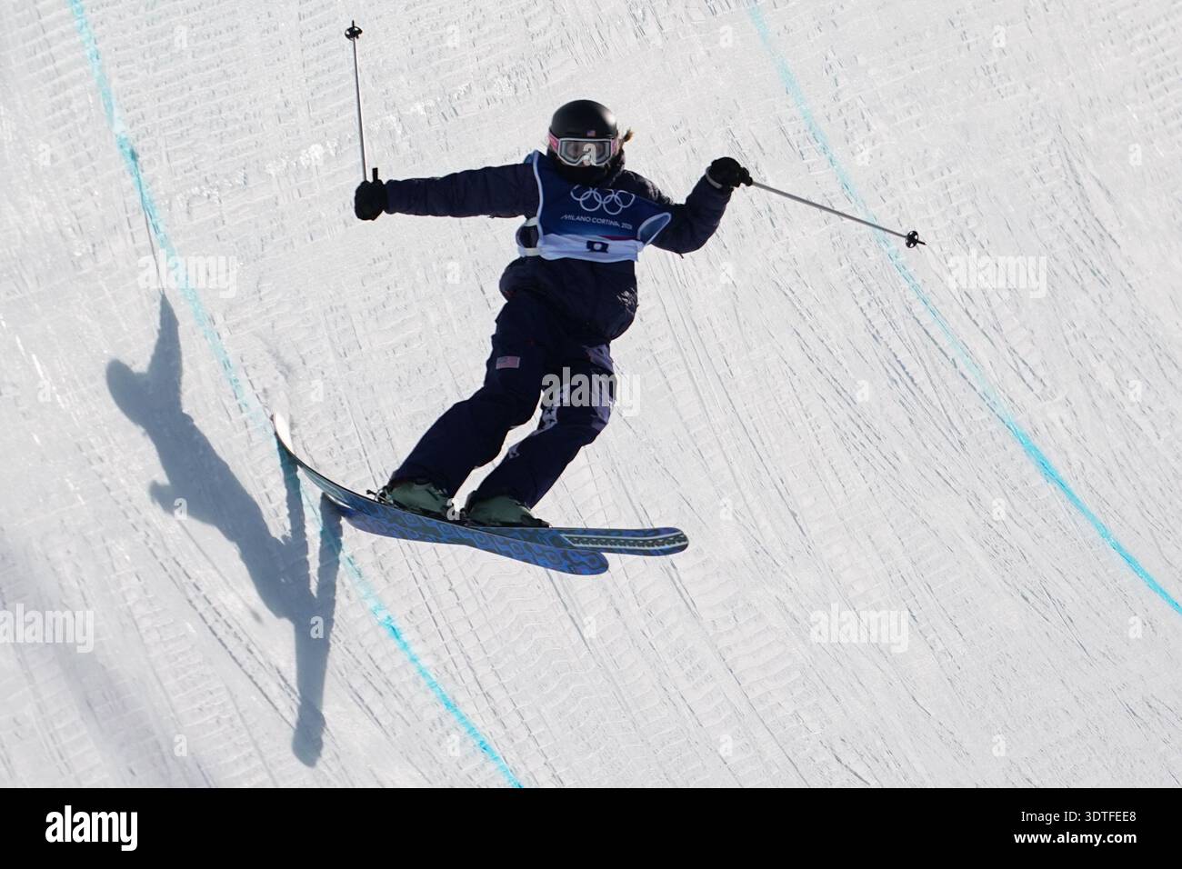 United States' Svea Irving crashes during the women's freestyle skiing ...