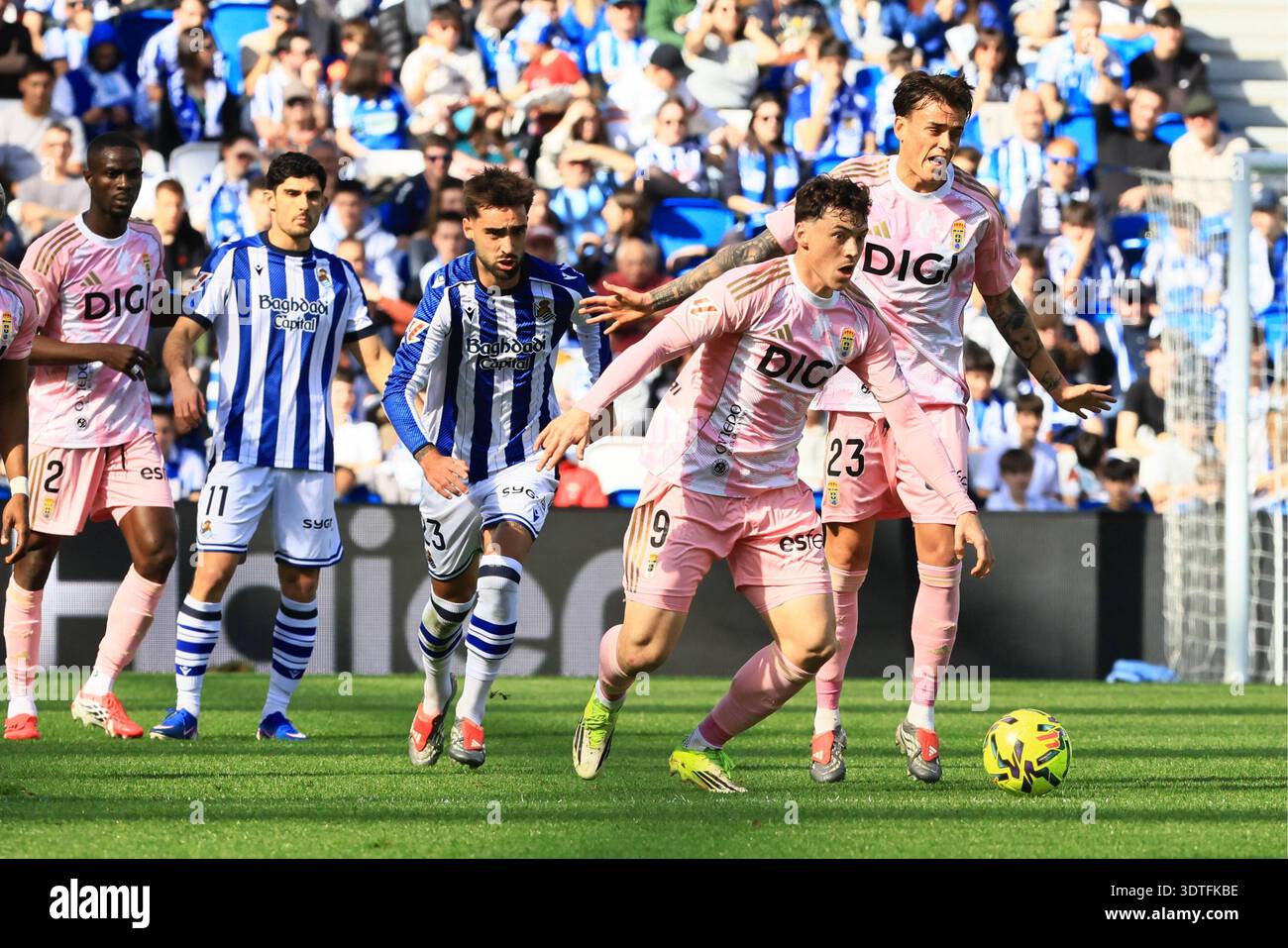 Spanish La Liga EA Sports soccer match Real Sociedad vs Real Oviedo at ...