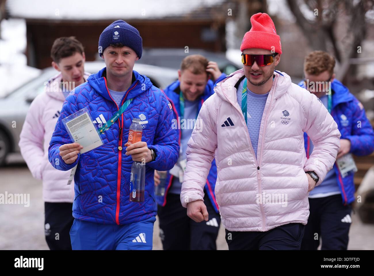 Great Britain's men's curlers Bruce Mouat (left) and Hammy McMillan ...