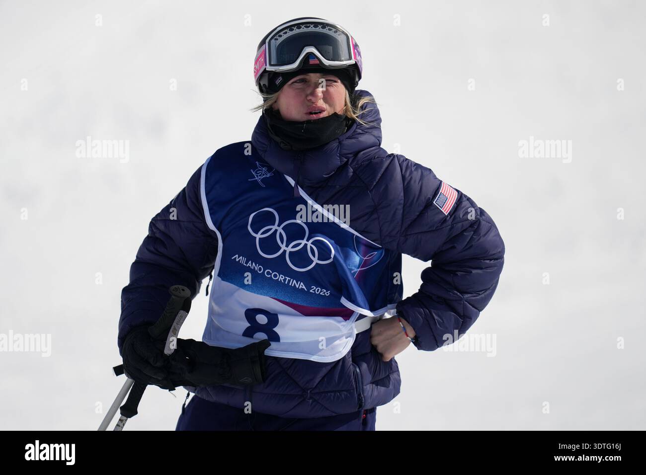 United States' Svea Irving reacts after crashing during the women's ...