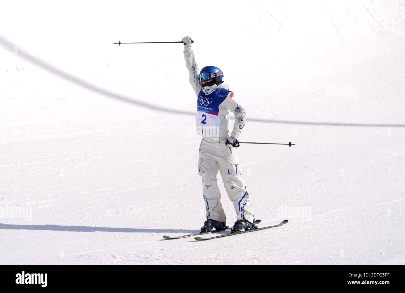 China's Eileen Gu after her final run during the Women's Freeski ...