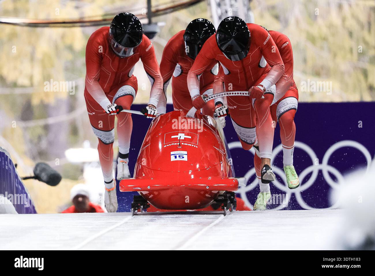 Timo Rohner, Pascal Moser, Mathieu Hersperger, Cyril Bieri (SUI) during ...
