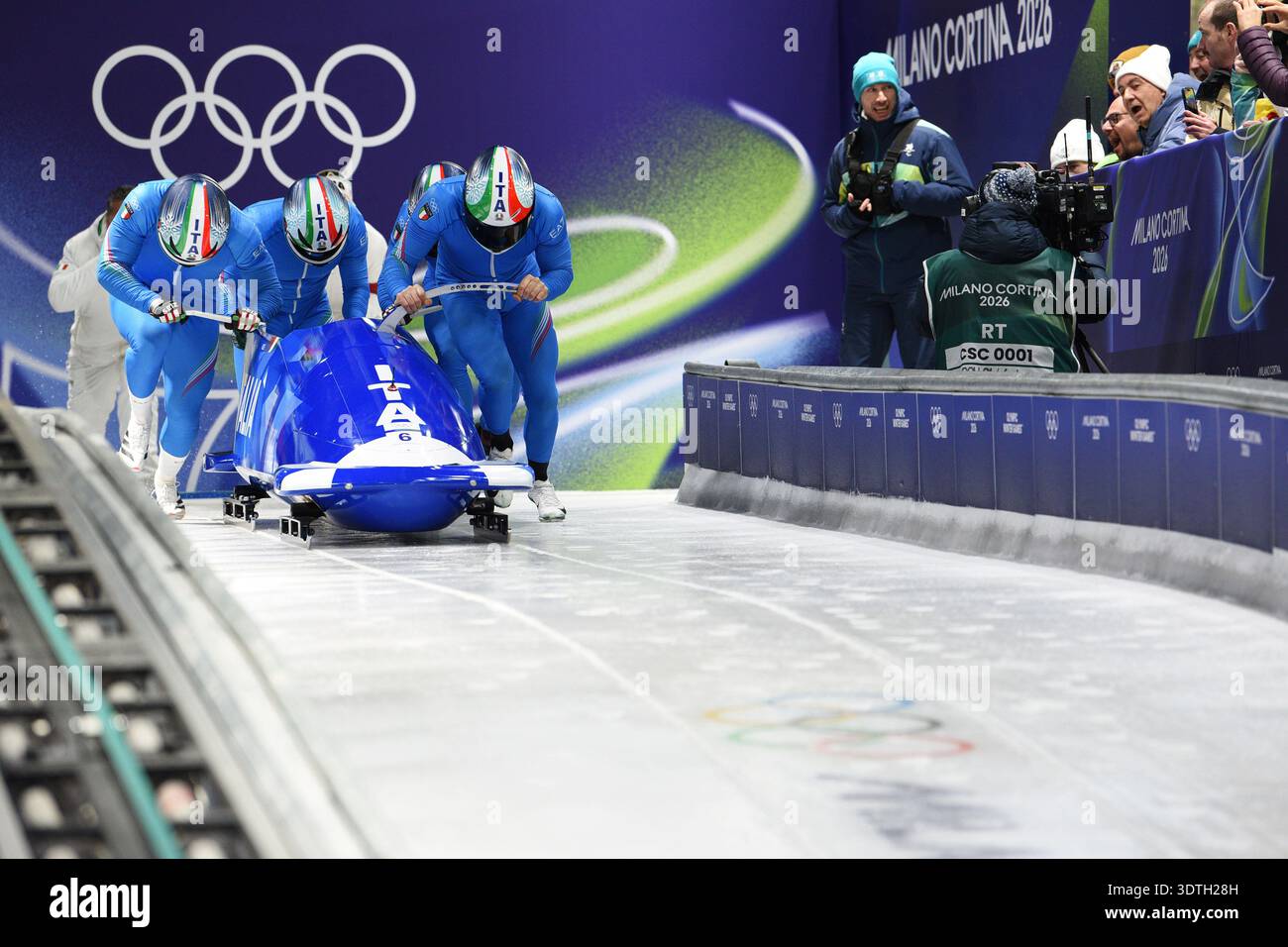 CORTINA, MICO 2026 OLYMPICS, 4-MAN BOB, THIRD AND FOURTH ROUNDS, IN THE ...