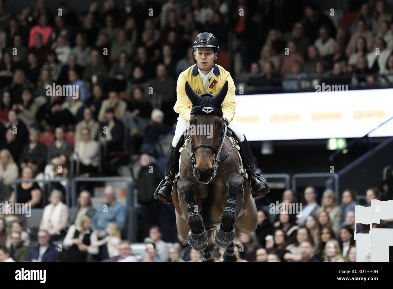 GOTHENBURG, SWEDEN 20260222Eiken Sato, Japan, on the horse Chadellano ...