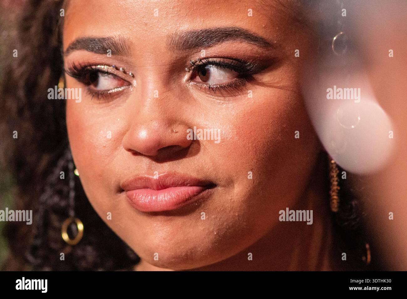 Cimberly attends a press conference after Heat 4 of the ...