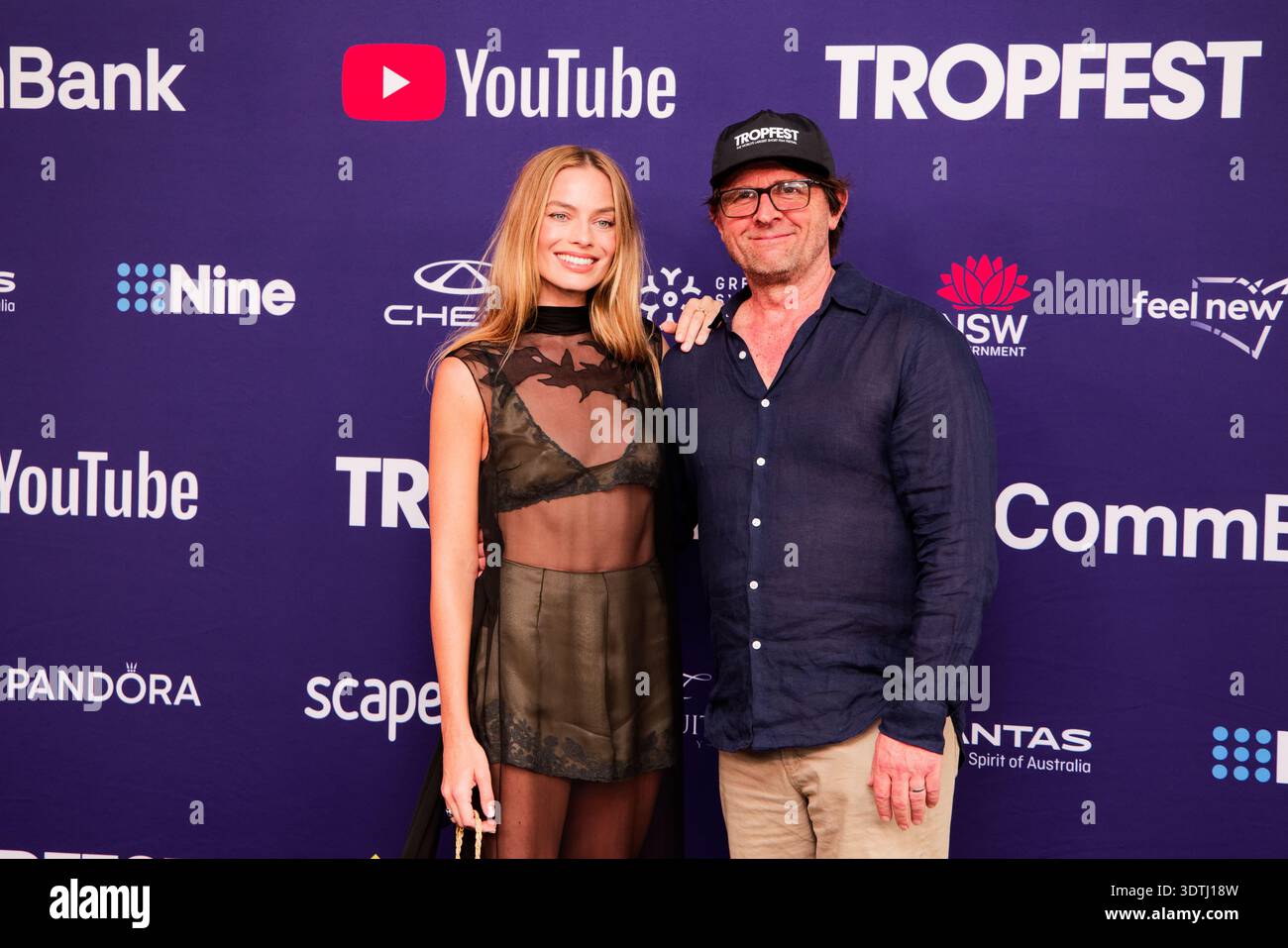 Margot Robbie and John Polson attends Tropfest 2026 at Centennial Park ...
