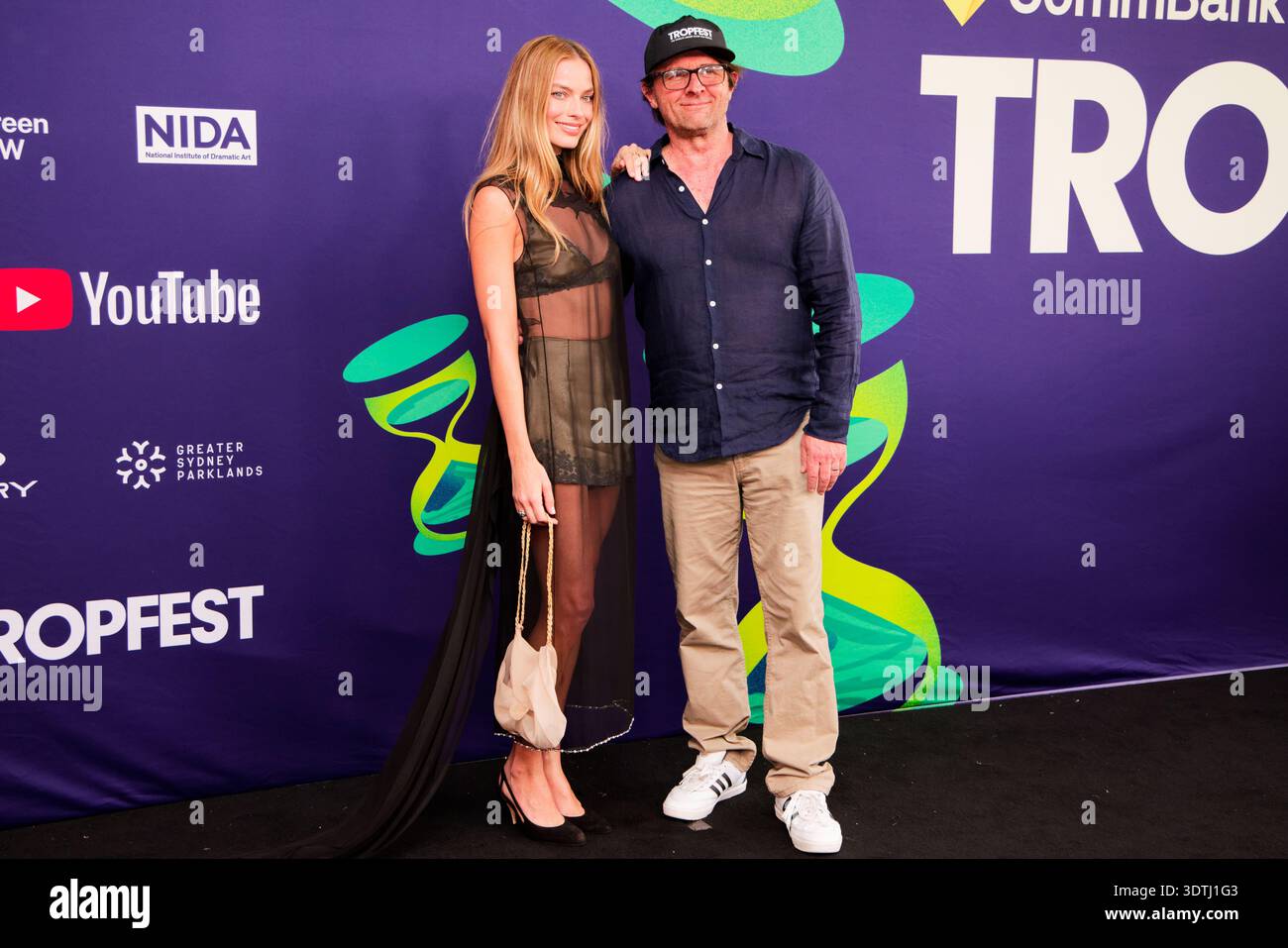 Margot Robbie and John Polson attends Tropfest 2026 at Centennial Park ...
