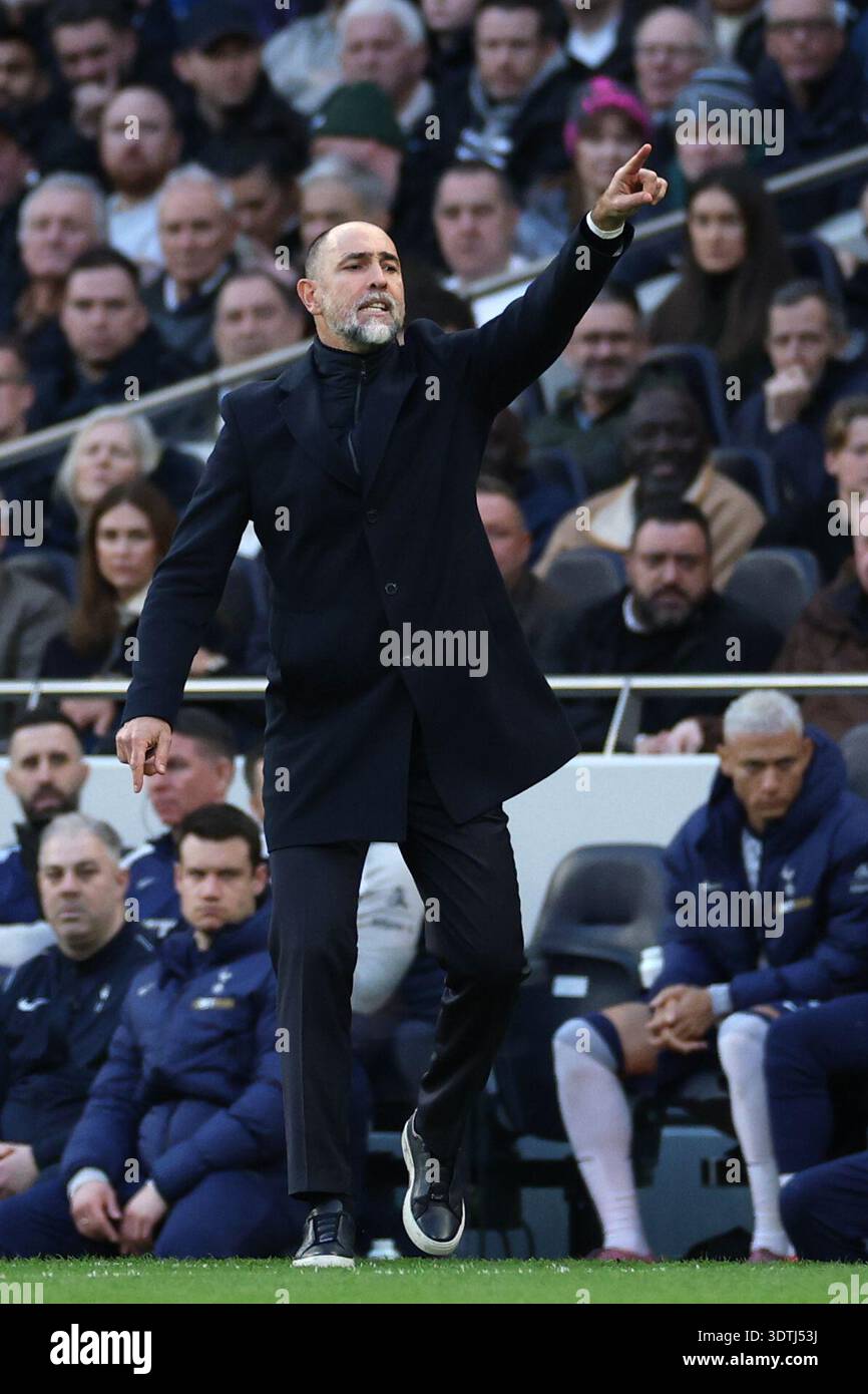 Tottenham's head coach Igor Tudor gestures during the English Premier ...