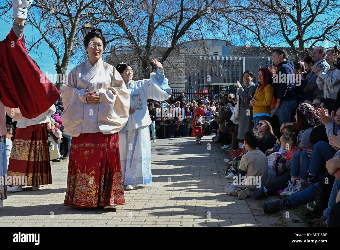 People in traditional costumes attend the Chinese New Year, the Year of ...