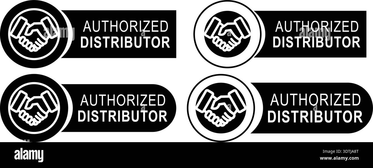 Authorized Distributor Black Label Set Handshake Partnership Business ...