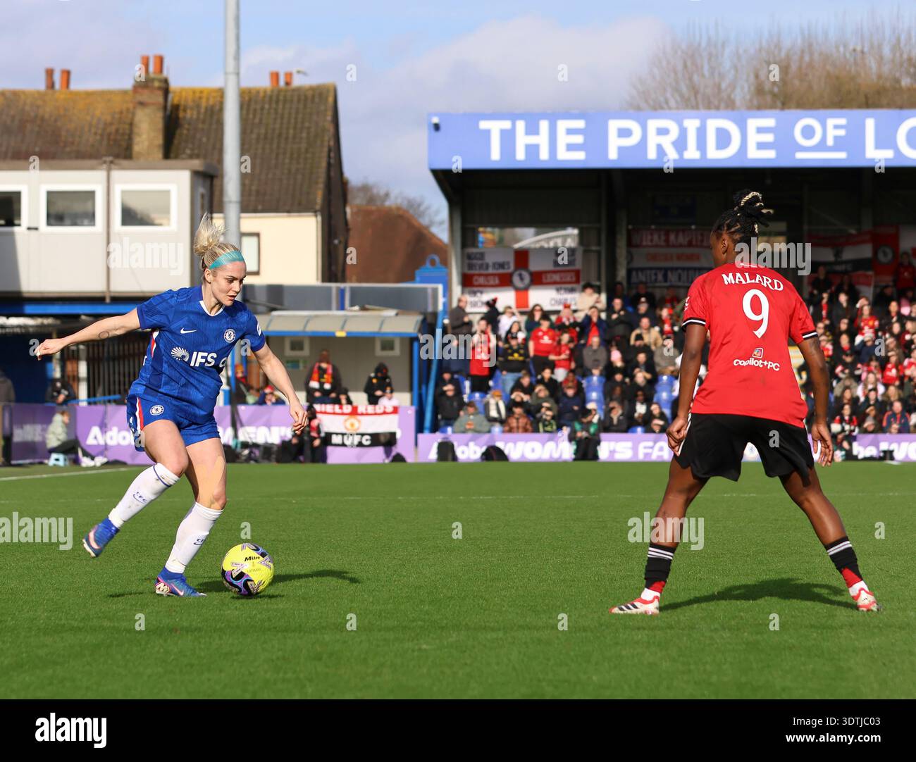 London, 22 February, 2026. Ellie Carpenter (2 Chelsea) during the Adobe ...