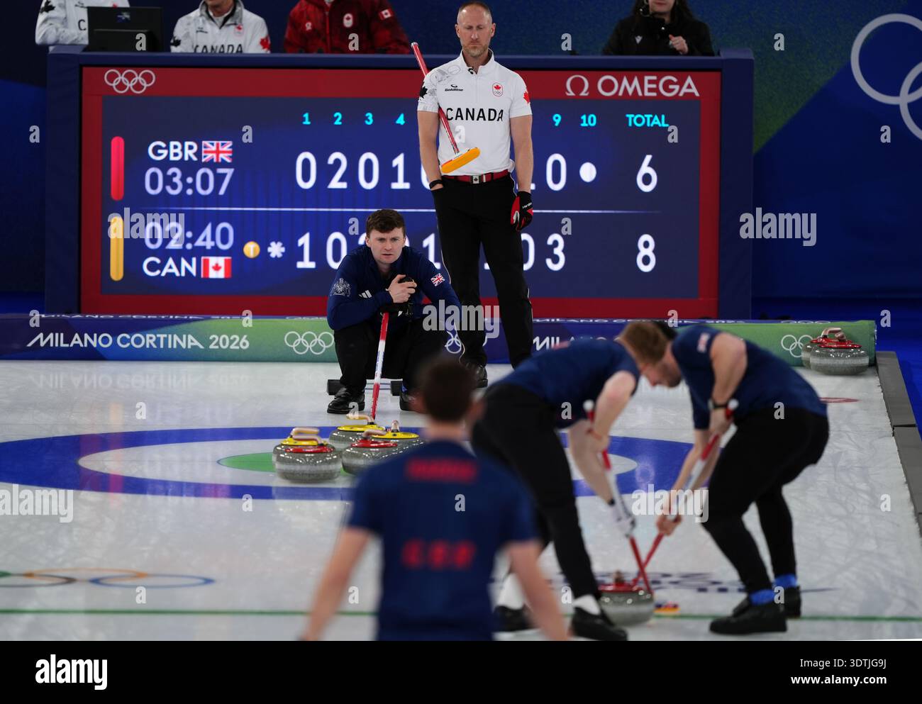 Great Britain's Bruce Mouat during the final end of the Men's Curling ...