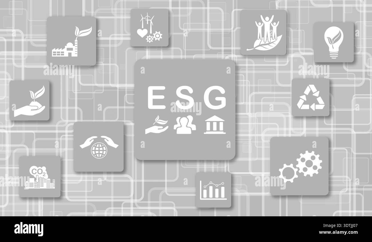 Business concept governance icons Black and White Stock Photos & Images ...