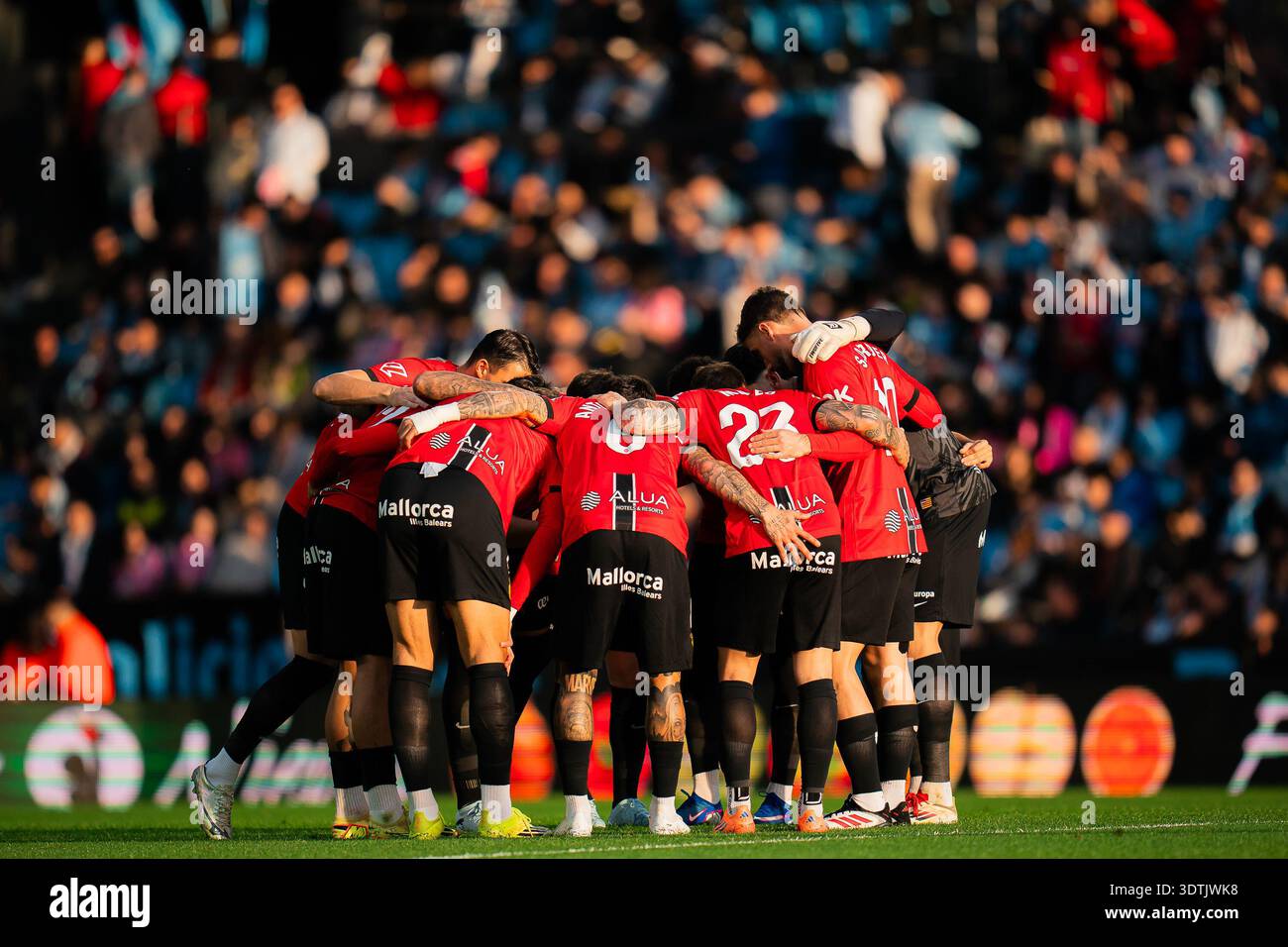 RCD Mallorca players before the kick off during the La Liga EA Sports ...