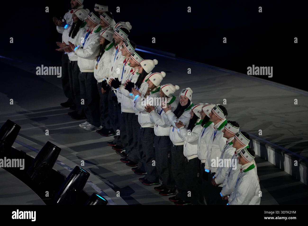 Italian medalists attend the closing ceremony of the 2026 Winter ...