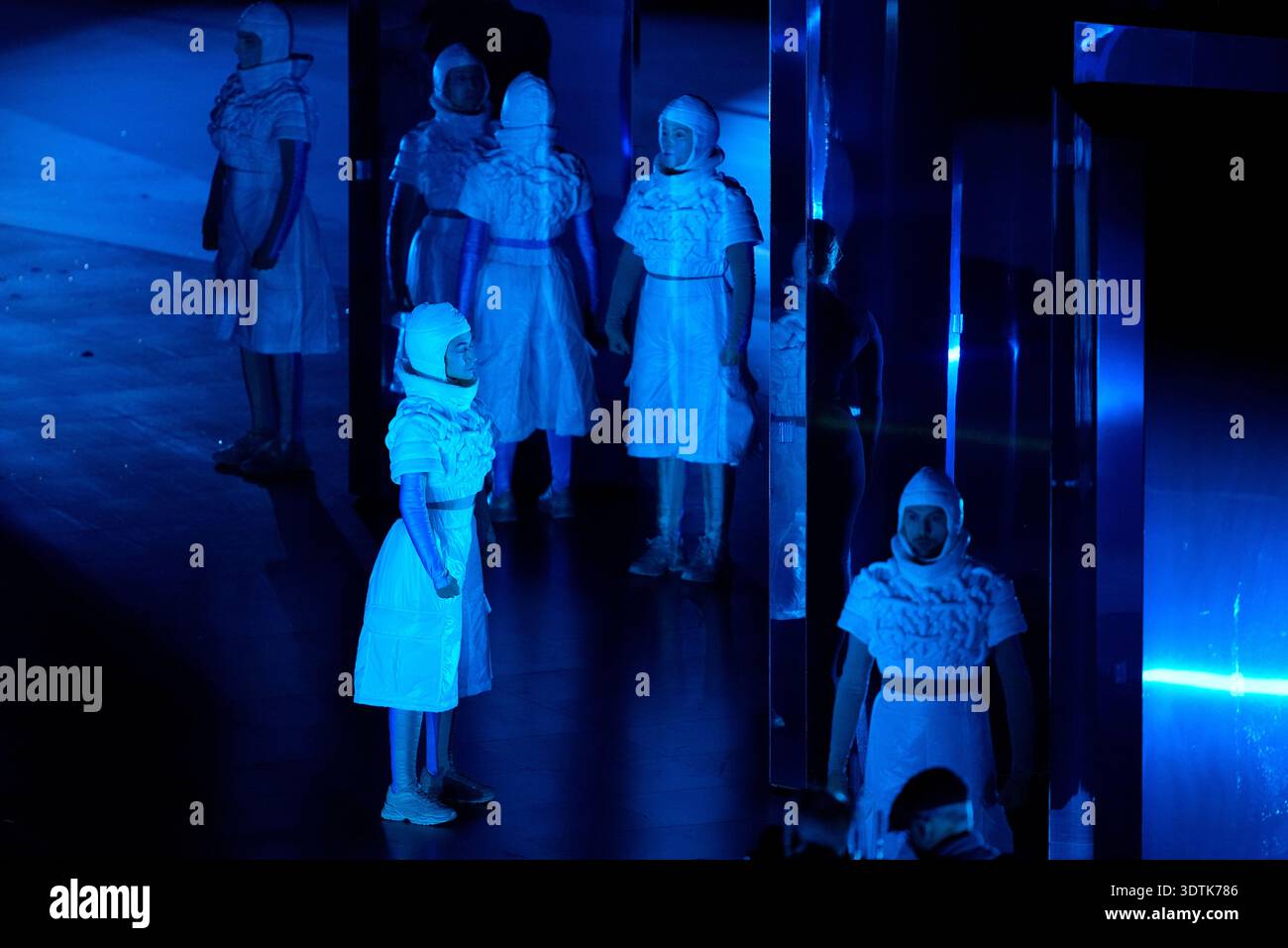 Artists perform during the closing ceremony of the 2026 Winter Olympics ...