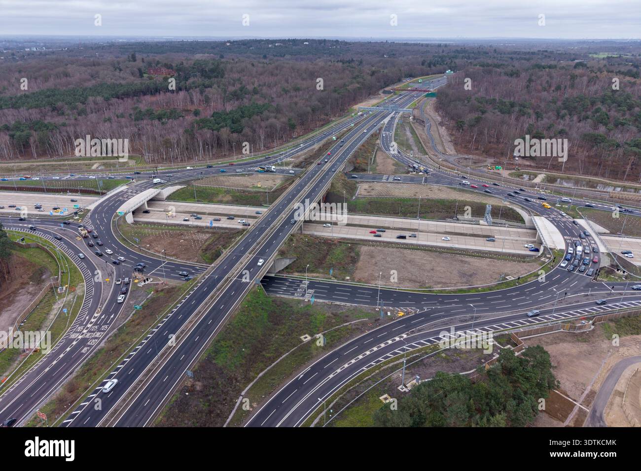 Drone shot following traffic on hi-res stock photography and images - Alamy