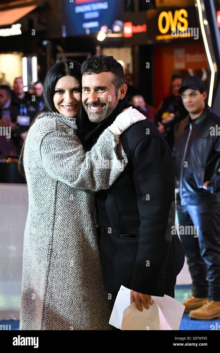 Sanremo, 76th Italian Song Festival. Laura Pausini rehearses. Pictured ...