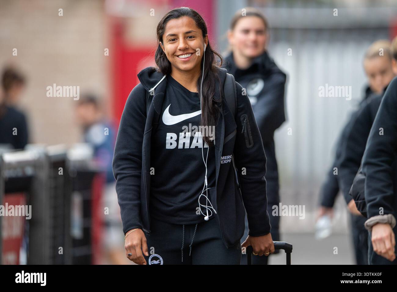 Manuela Vanegas Catano (2 Brighton) arriving before the Adobe Women’s ...