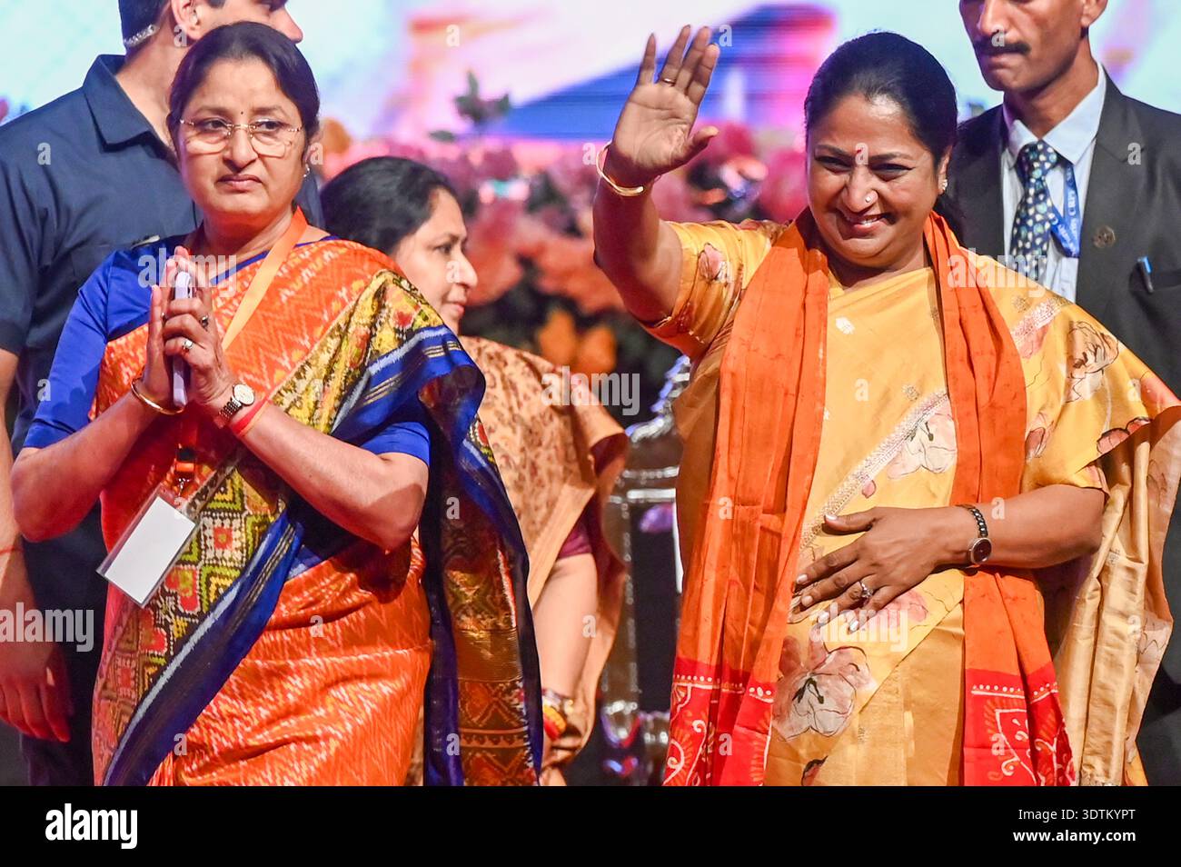 KOLKATA, INDIA - FEBRUARY 22: Delhi Chief Minister Rekha Gupta and ...