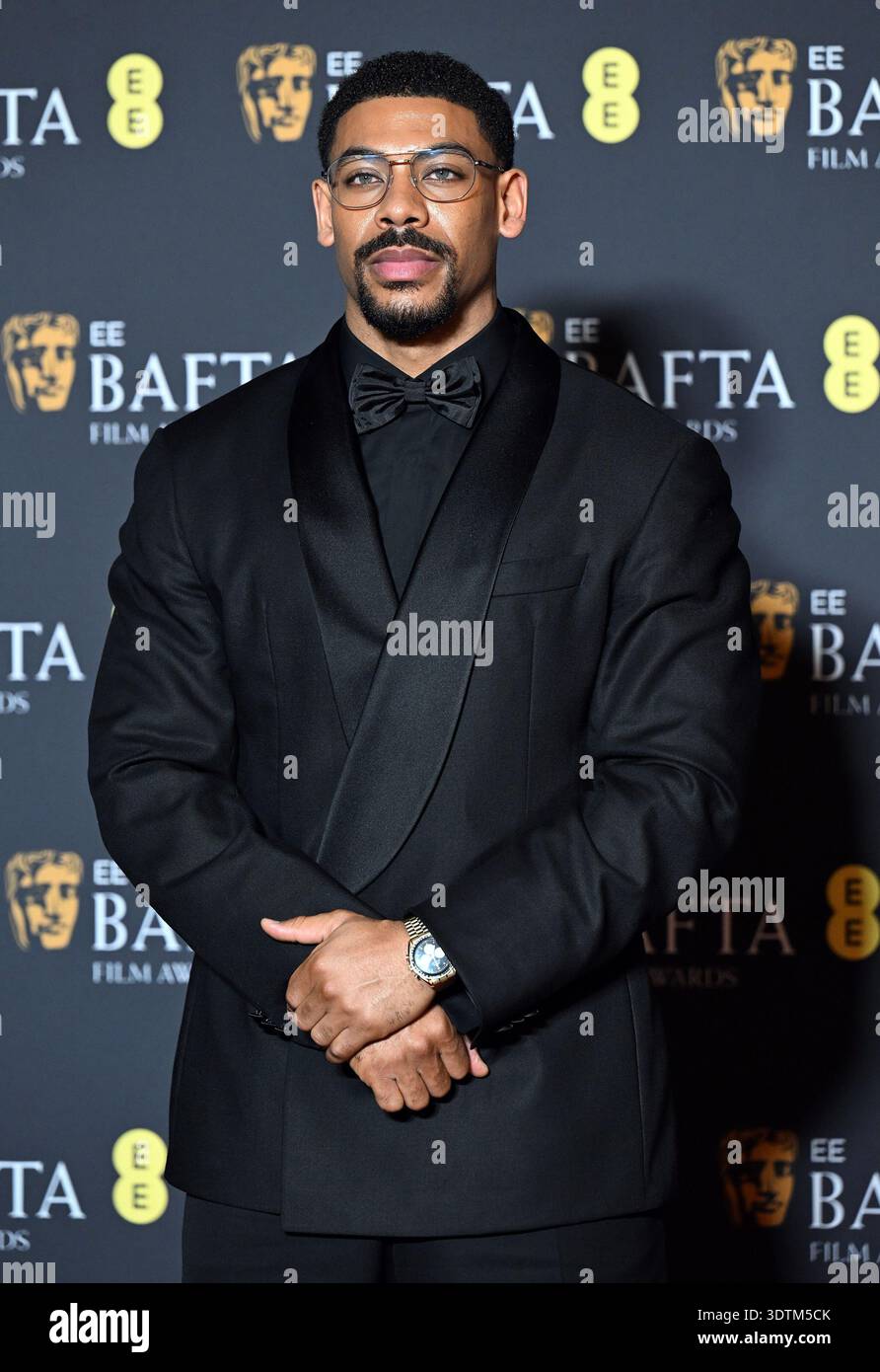 British actor Aaron Pierre attends the Winners Room at the EE BAFTA ...