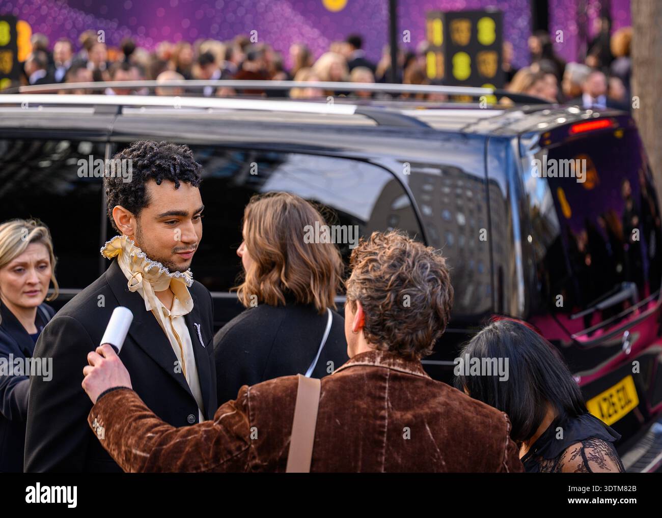 London, UK. 22 Feb 2026, London UK. Archie Madekwe arriving at the ...