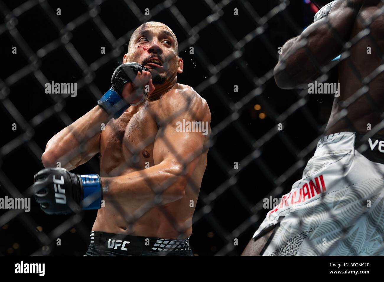 Carlos Leal seen in action during the UFC Fight Night: Strickland vs ...