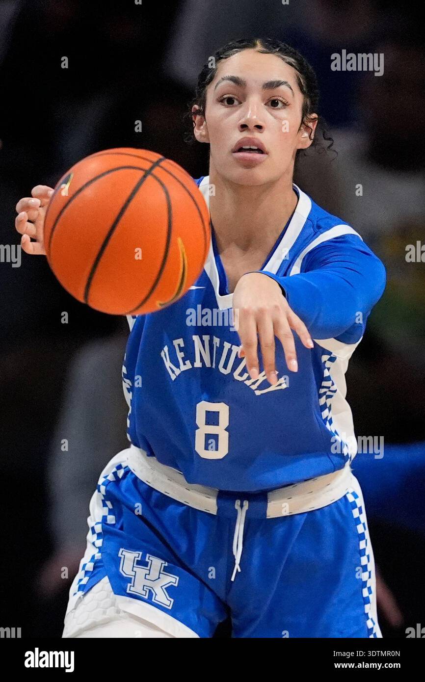 Kentucky guard Asia Boone (8) plays during the second half of an NCAA ...