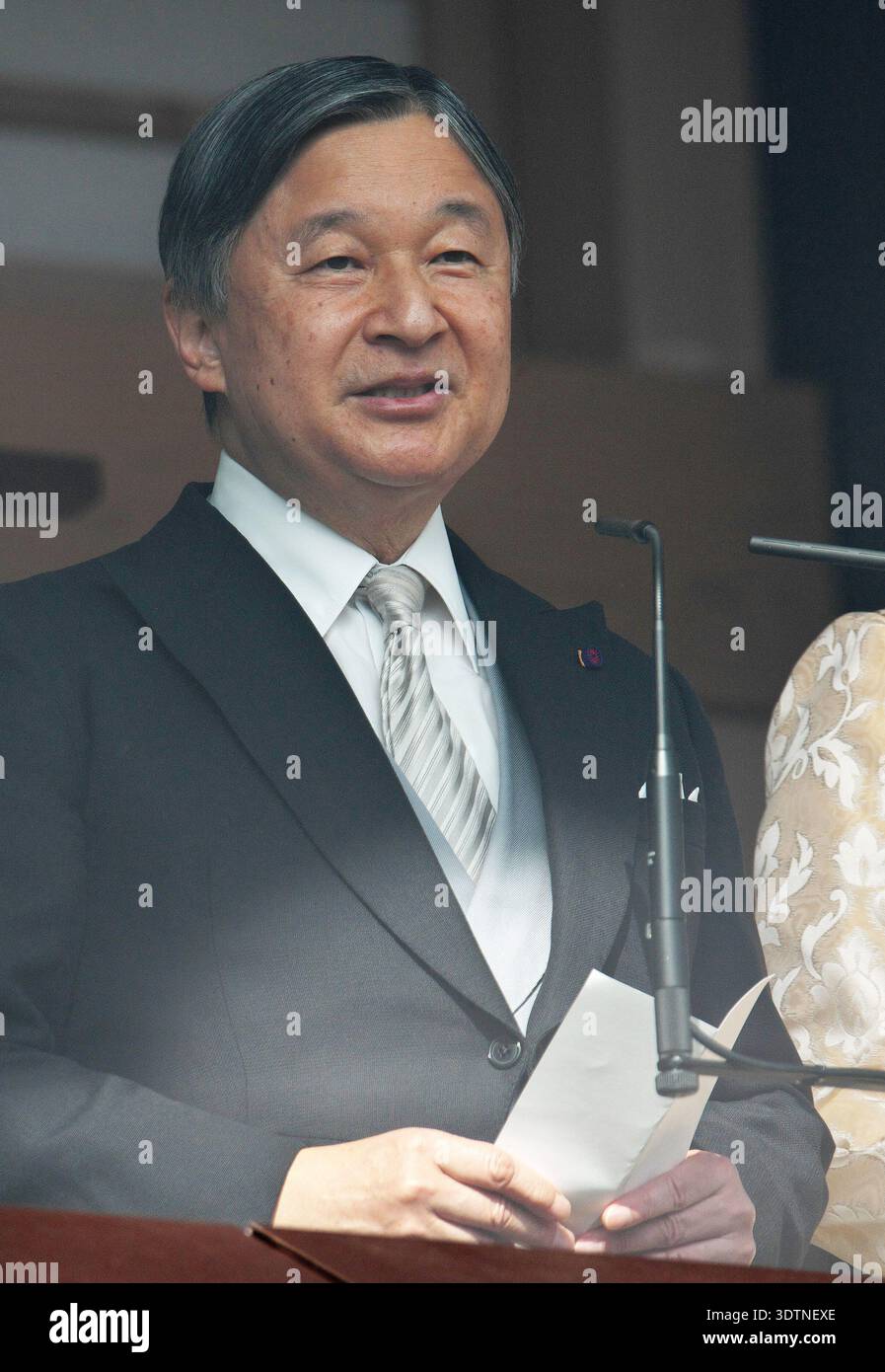 Japan's Emperor Naruhito delivers his message during Emperor Naruhito's ...