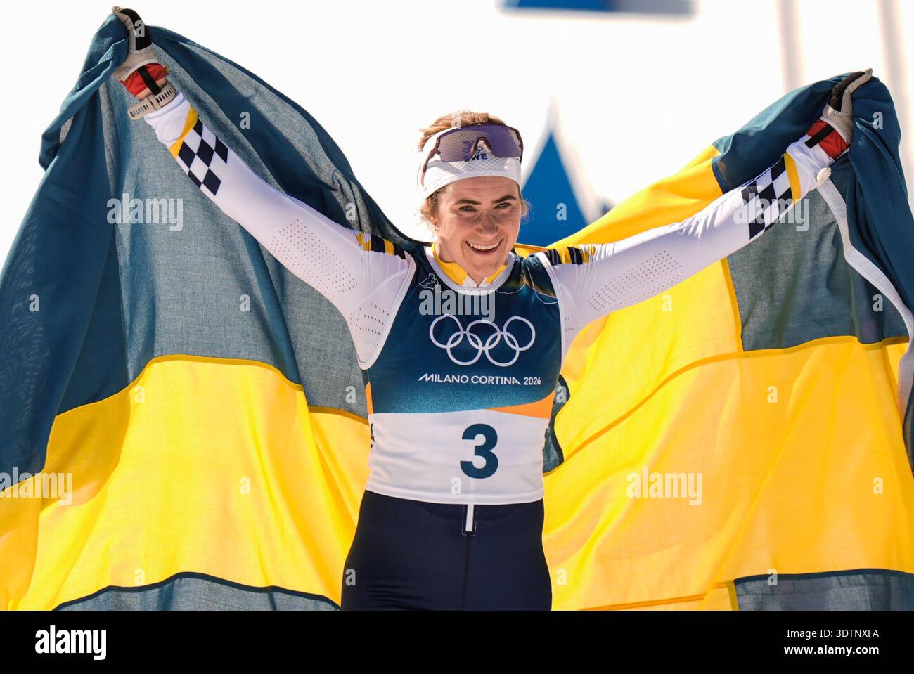 Val di Fiemme, Italy 20260222. Ebba Andersson from Sweden wins Olympic ...