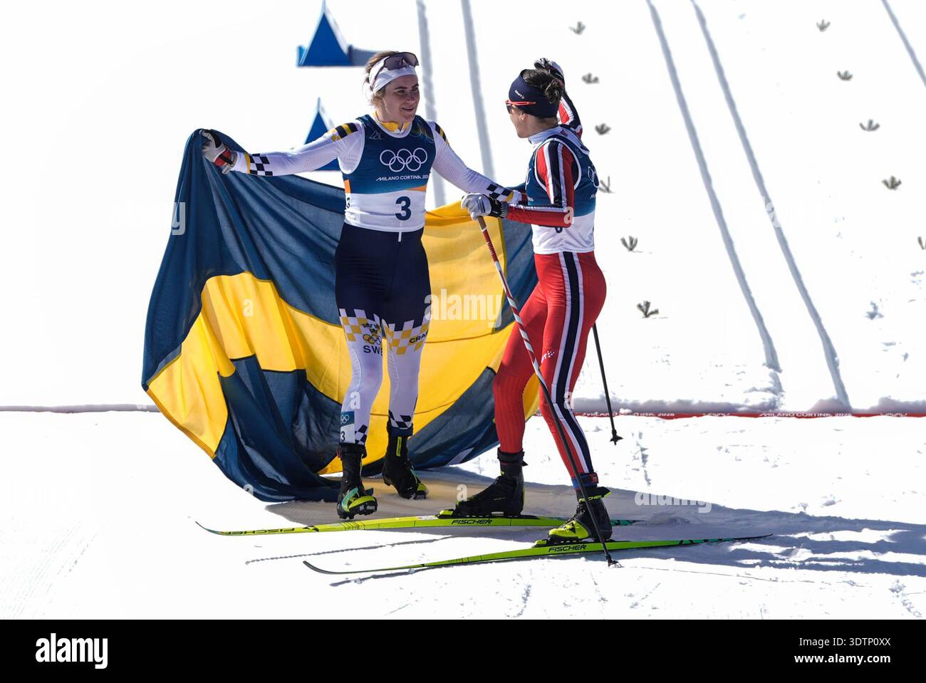 Val di Fiemme, Italy 20260222. Ebba Andersson from Sweden wins Olympic ...
