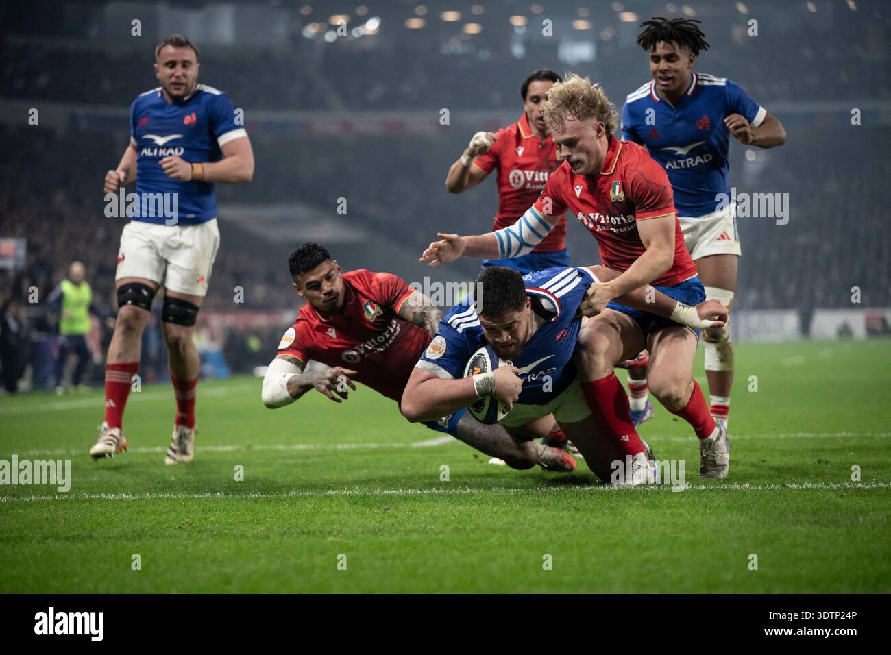 Emmanuel Meafou during the Six Nations international rugby union match ...
