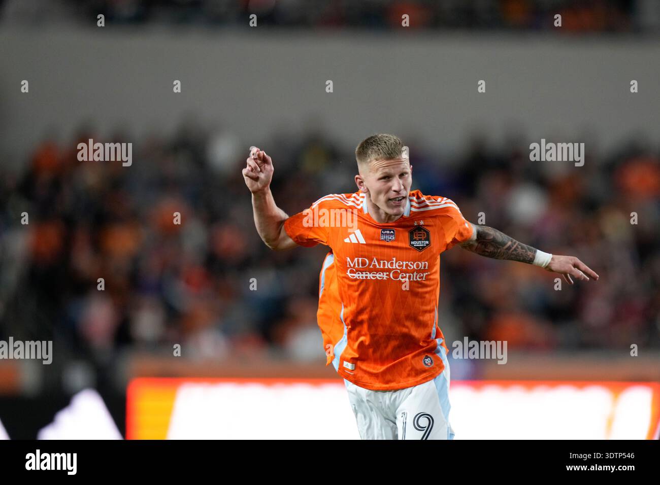 Houston Dynamo Mateusz Bogusz (19) during an MLS soccer match, Saturday ...