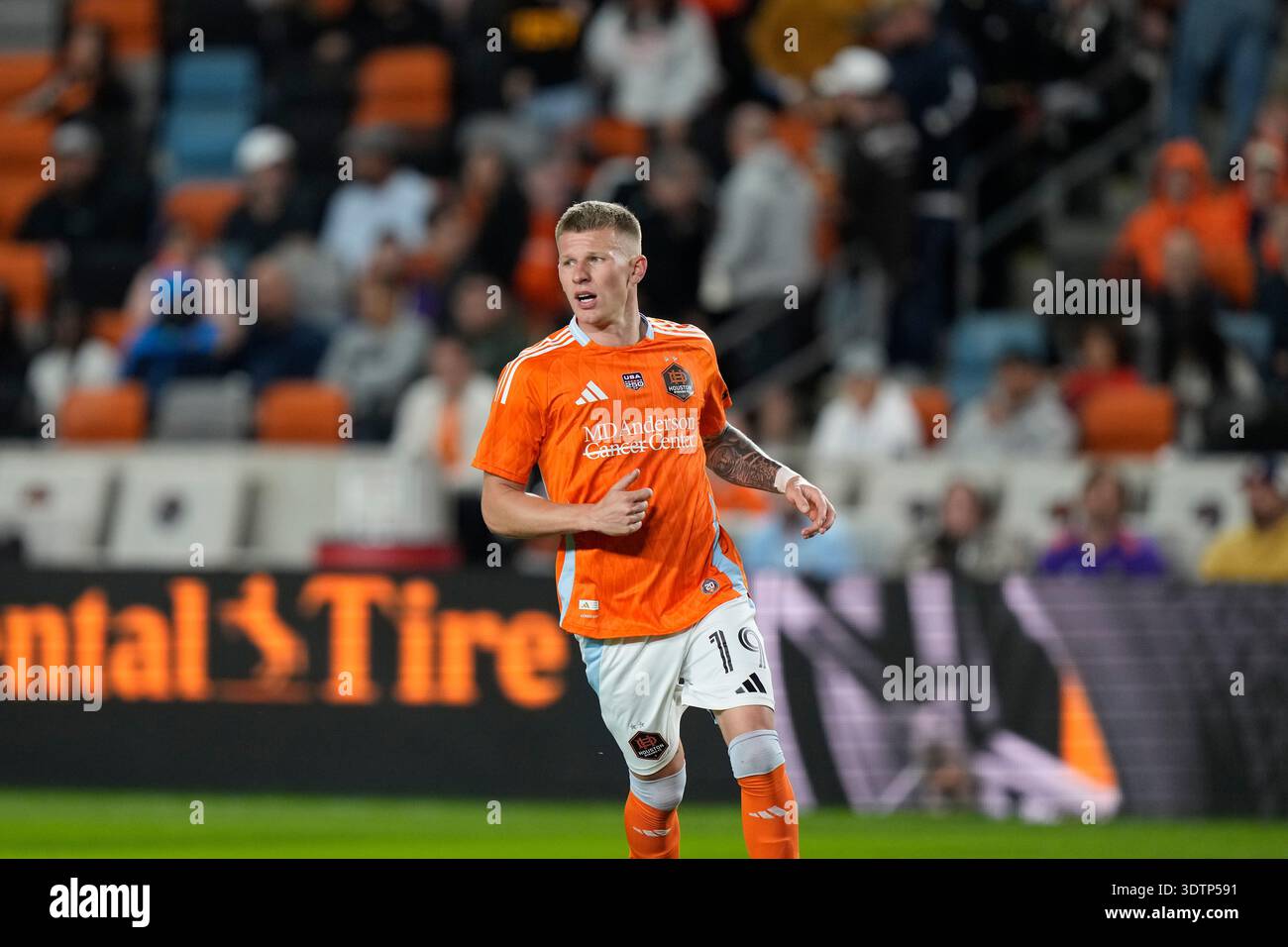 Houston Dynamo Mateusz Bogusz (19) during an MLS soccer match, Saturday ...