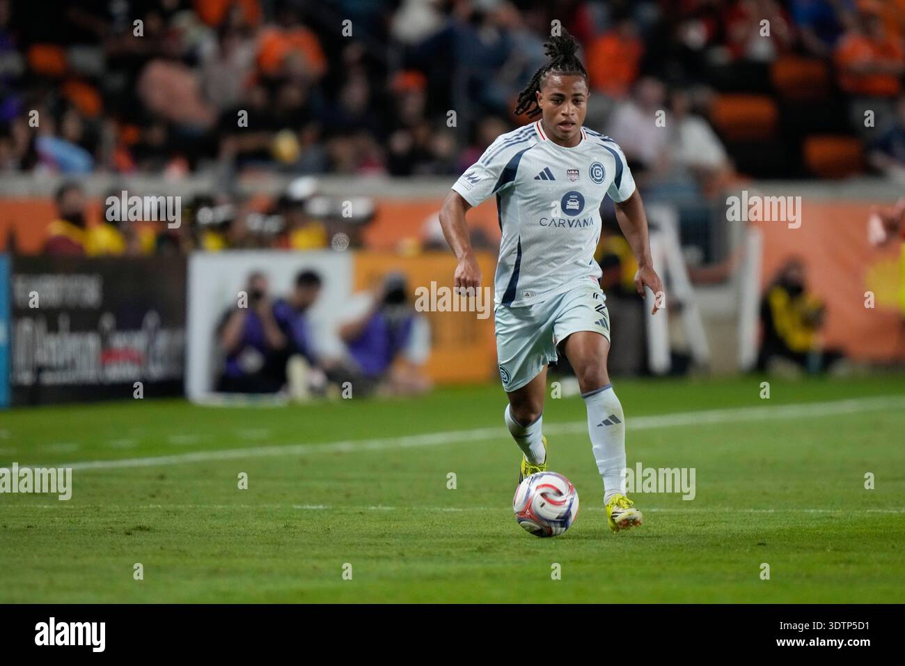 Chicago Fire defender Leonardo Barroso (2) during an MLS soccer match ...