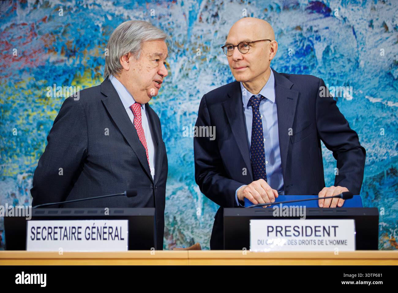 U.N. Secretary-General Antonio Guterres, left, and U.N. High ...