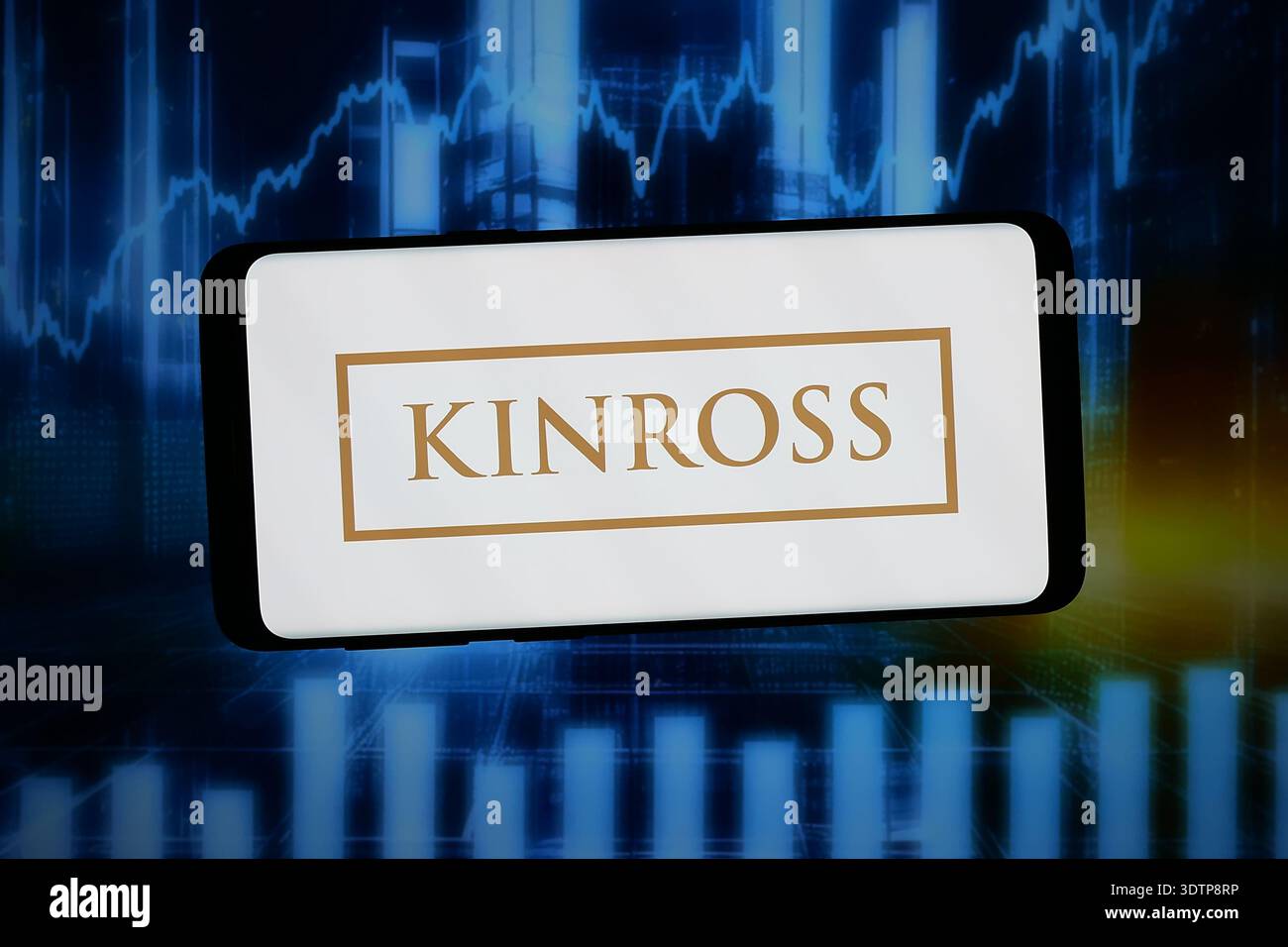 In this photo illustration, the logo of mining company Kinross Gold ...