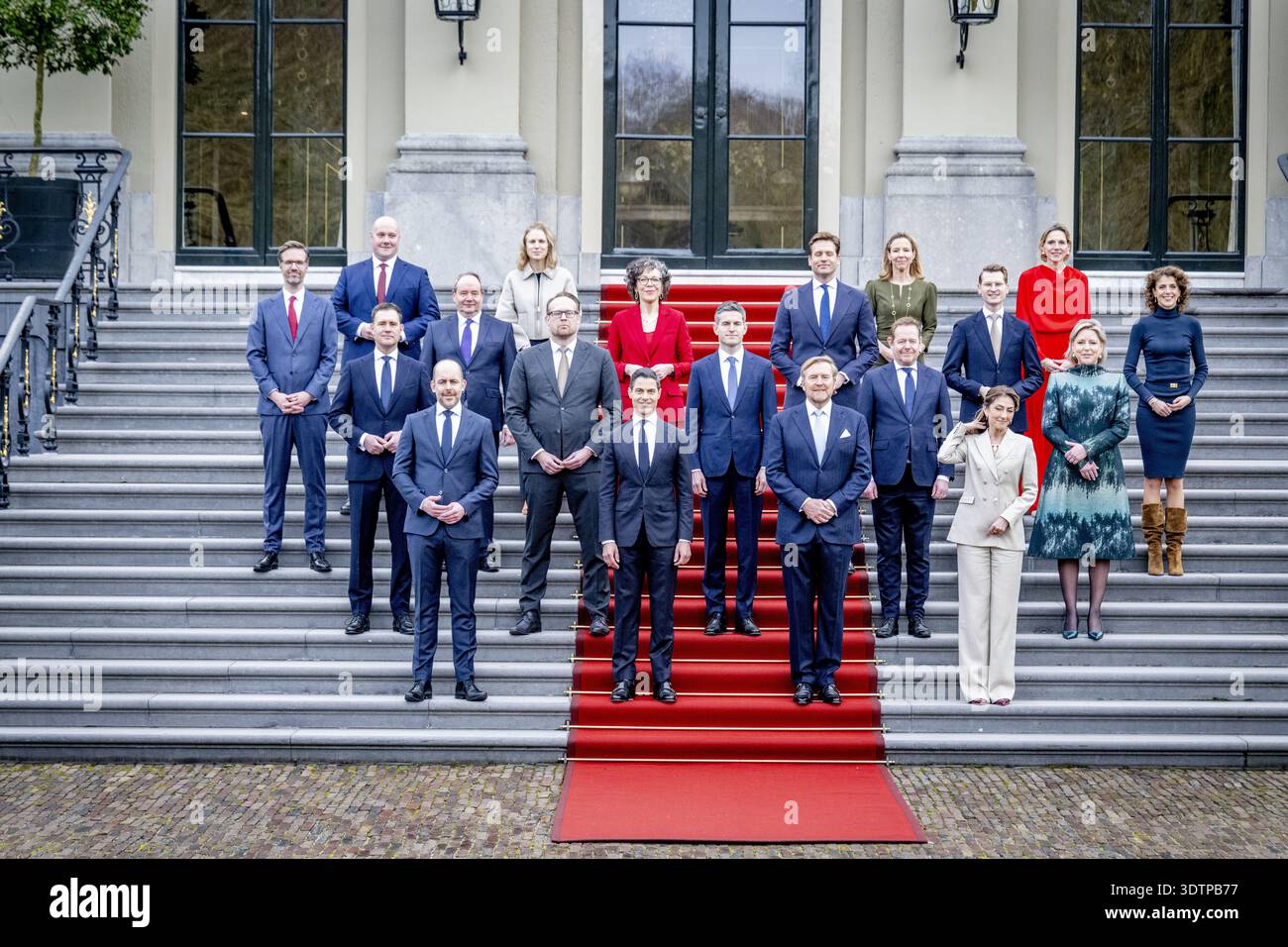 THE HAGUE - King Willem-Alexander and Prime Minister Job Jetten f with ...