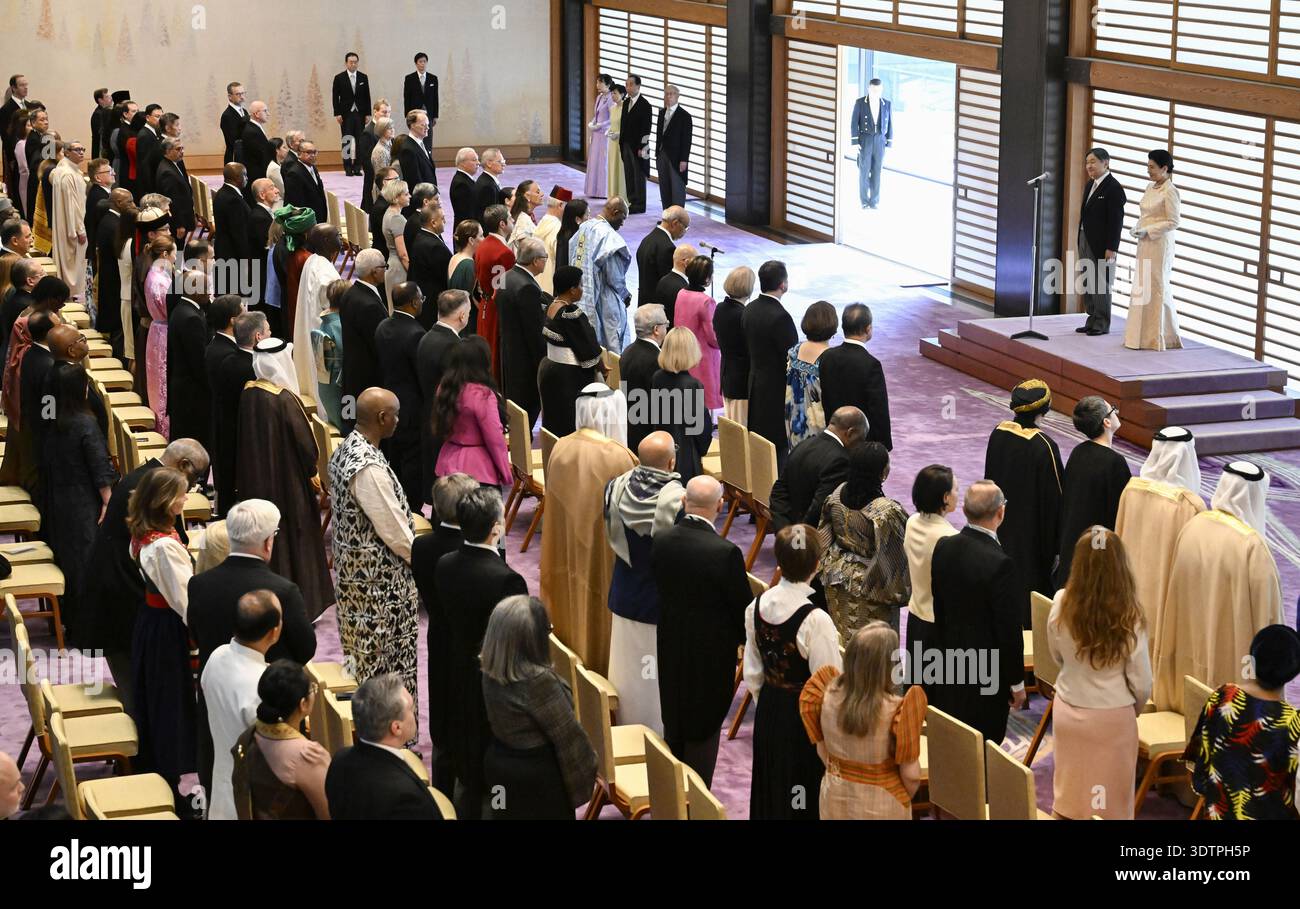 A birthday banquet ceremony for Japanese Emperor Naruhito is held at ...