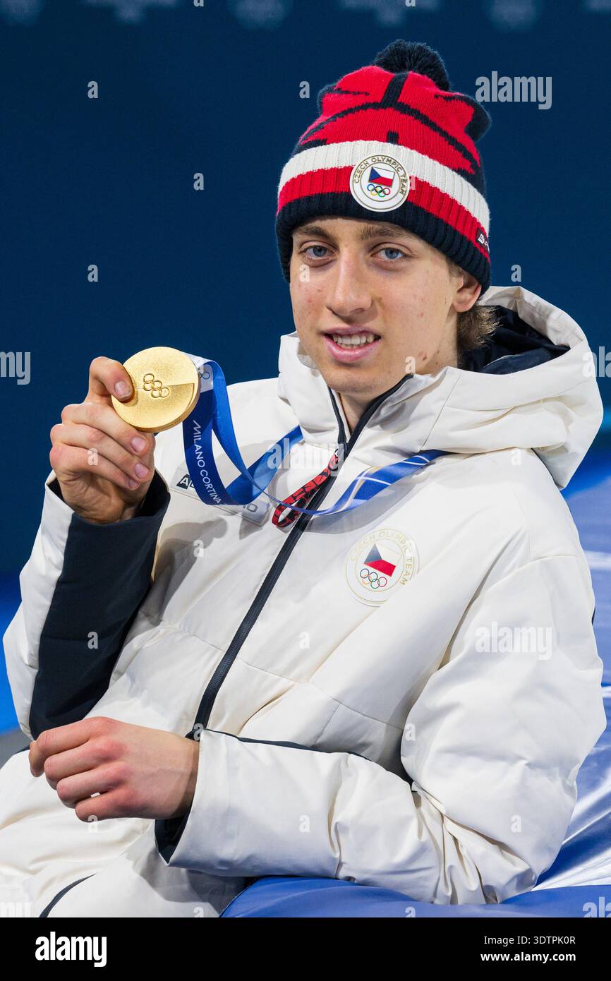 XXV Winter Olympic Games in Milan, Italy, on February 13, 2026. Speed ...