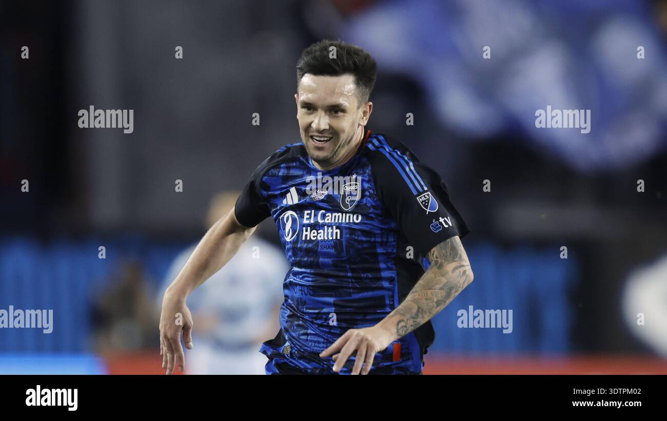 San Jose Earthquakes forward Preston Judd (19) competes in the first ...