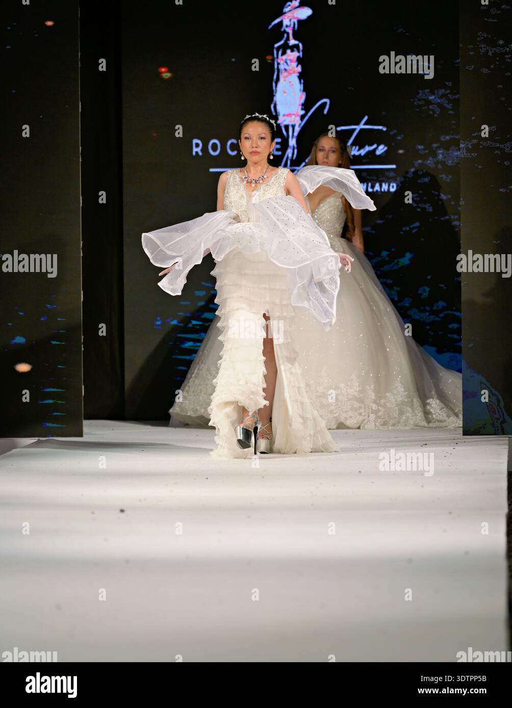 LONDON, UK - FEBRUARY 21 2026: Rochie Couture showcased a striking ...