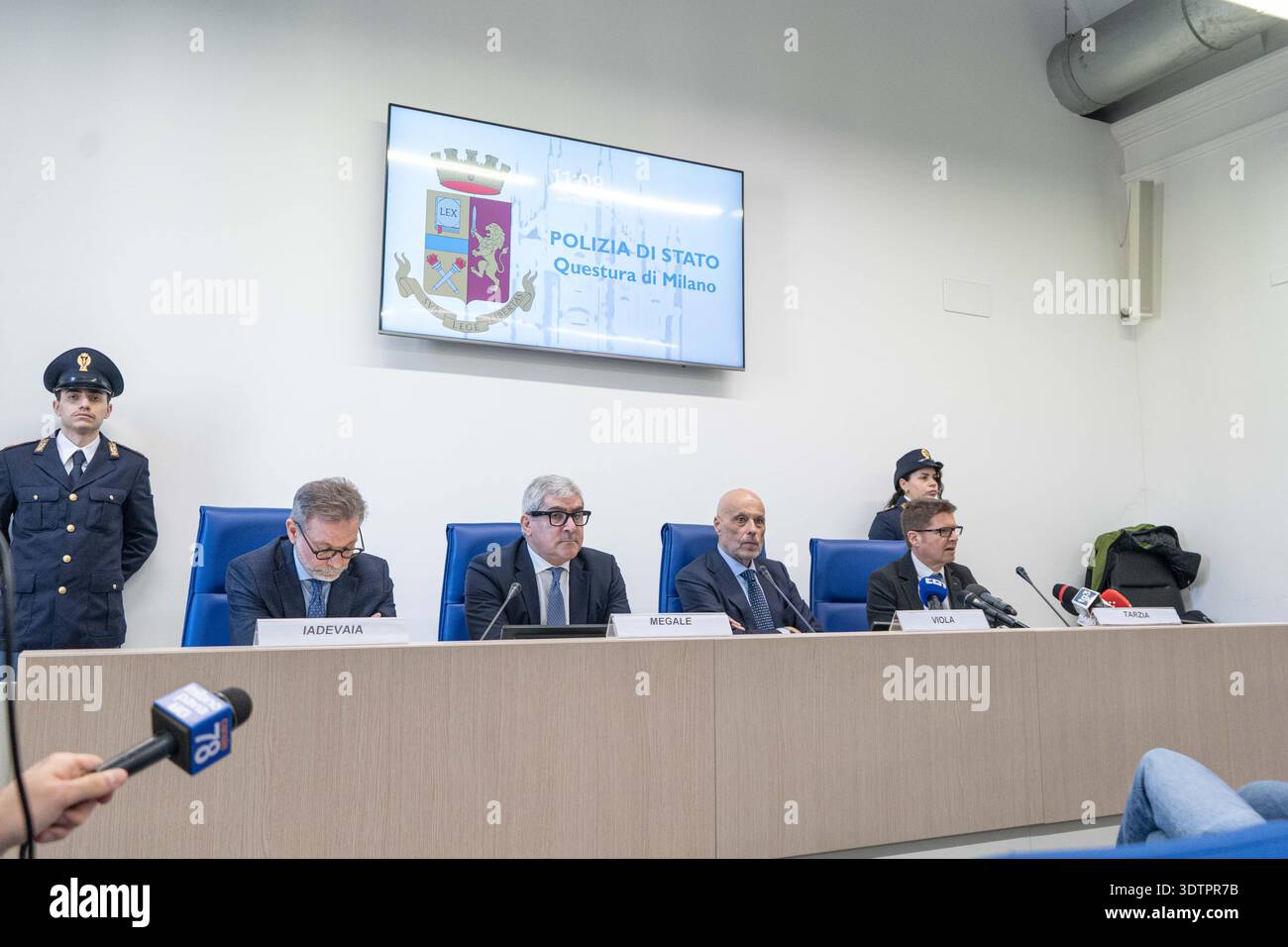 Milan, Milan Police Headquarters, press conference for the arrest of ...