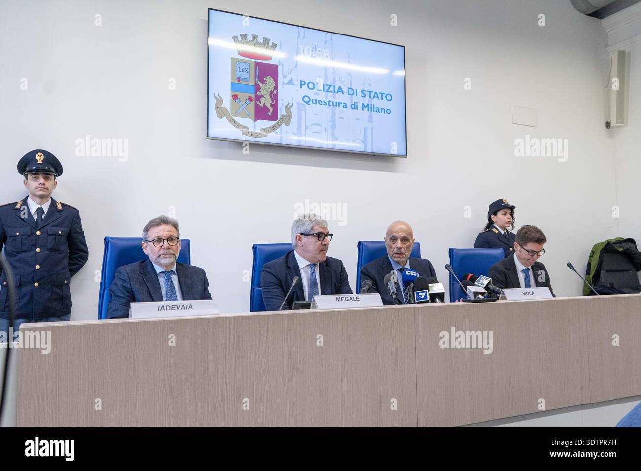 Milan, Milan Police Headquarters, press conference for the arrest of ...