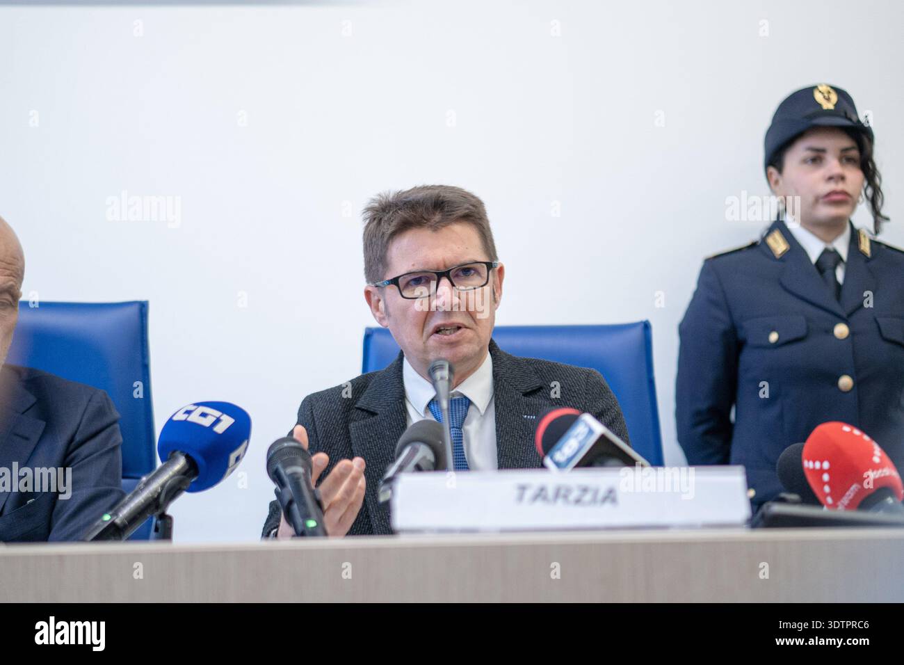 Milan, Milan Police Headquarters, press conference for the arrest of ...