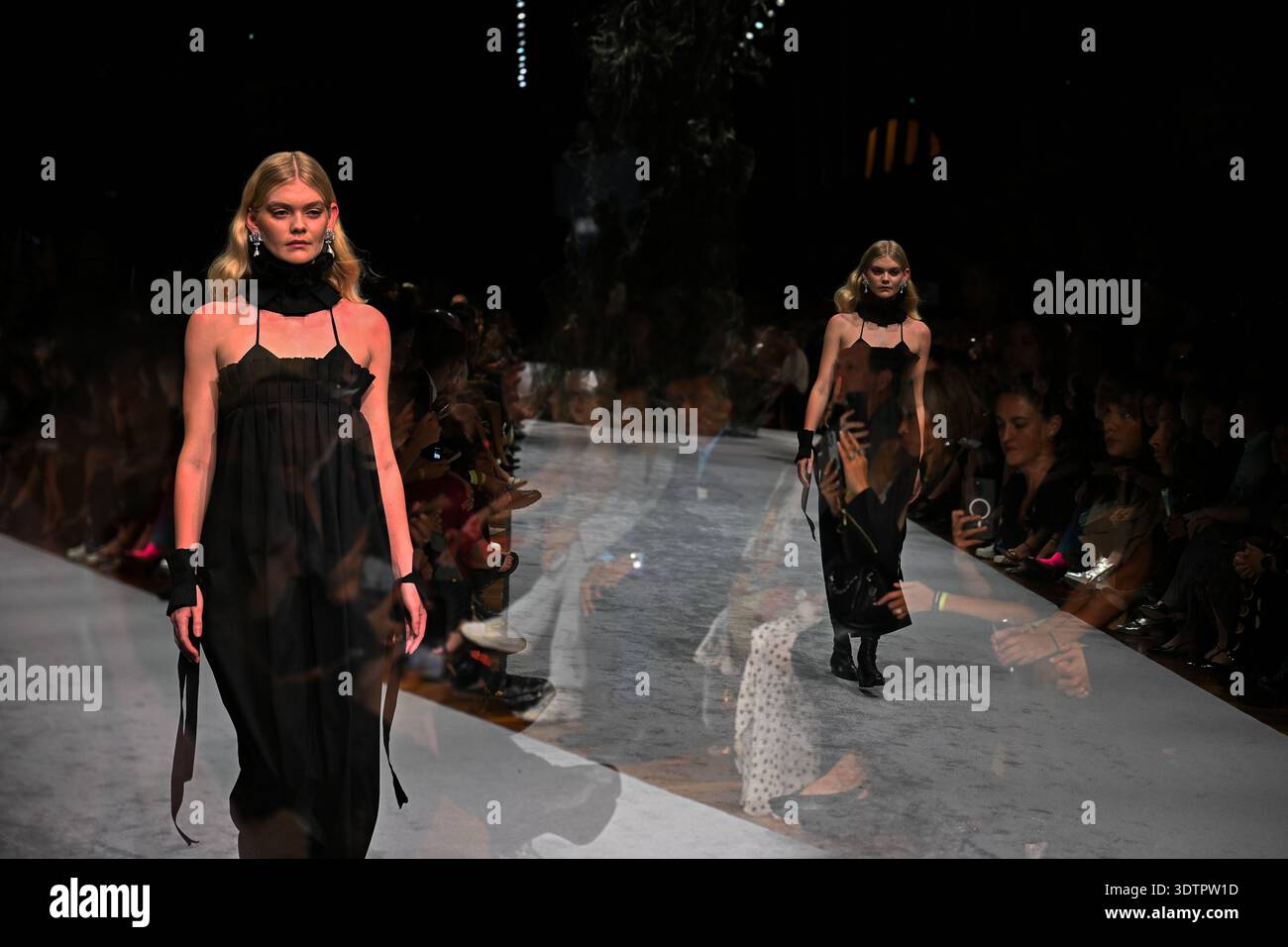 The Melbourne Noir runway during Melbourne Fashion Week at the Royal ...