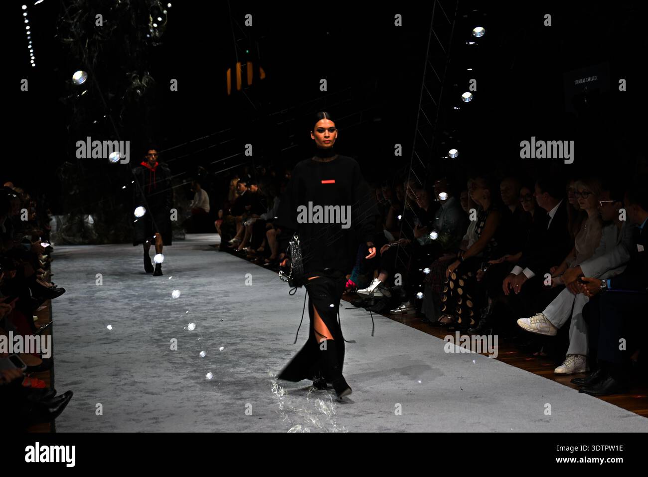 The Melbourne Noir runway during Melbourne Fashion Week at the Royal ...